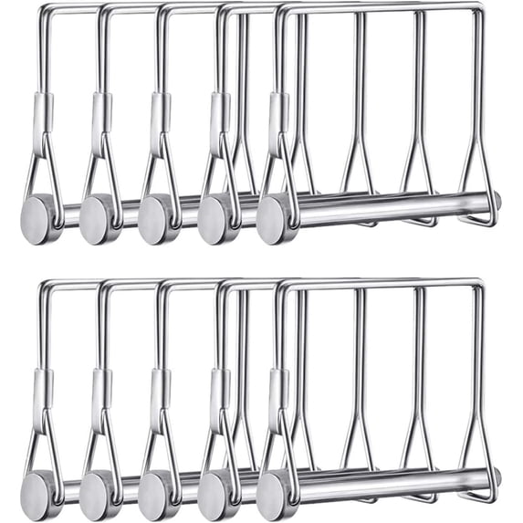 10 Pack 5/16 Inch Trailer Coupler Pin Set 4 Long Wire Lock PTO Shaft ...