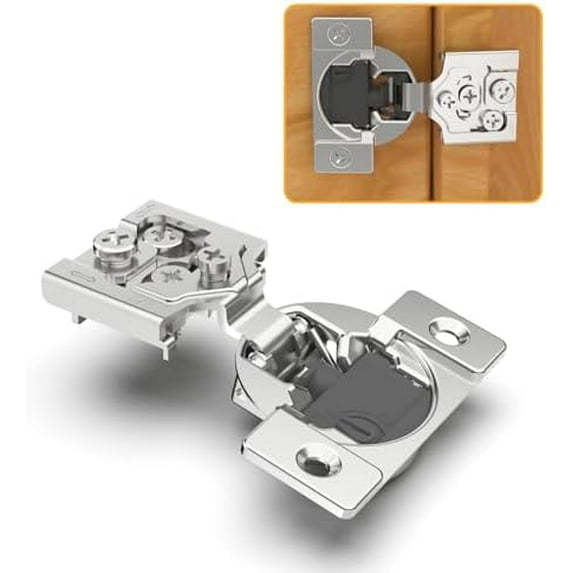 10 Pack 5/8" Overlay 4D Soft Close Concealed Hinges for Face Frame Door ...