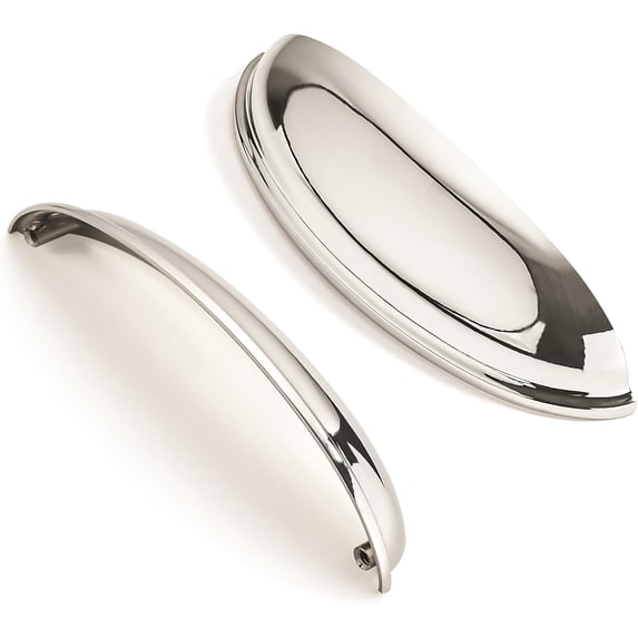 10 Pack 5" Drawer Pulls Polished Nickel Cabinet Cup Pulls Kitchen ...