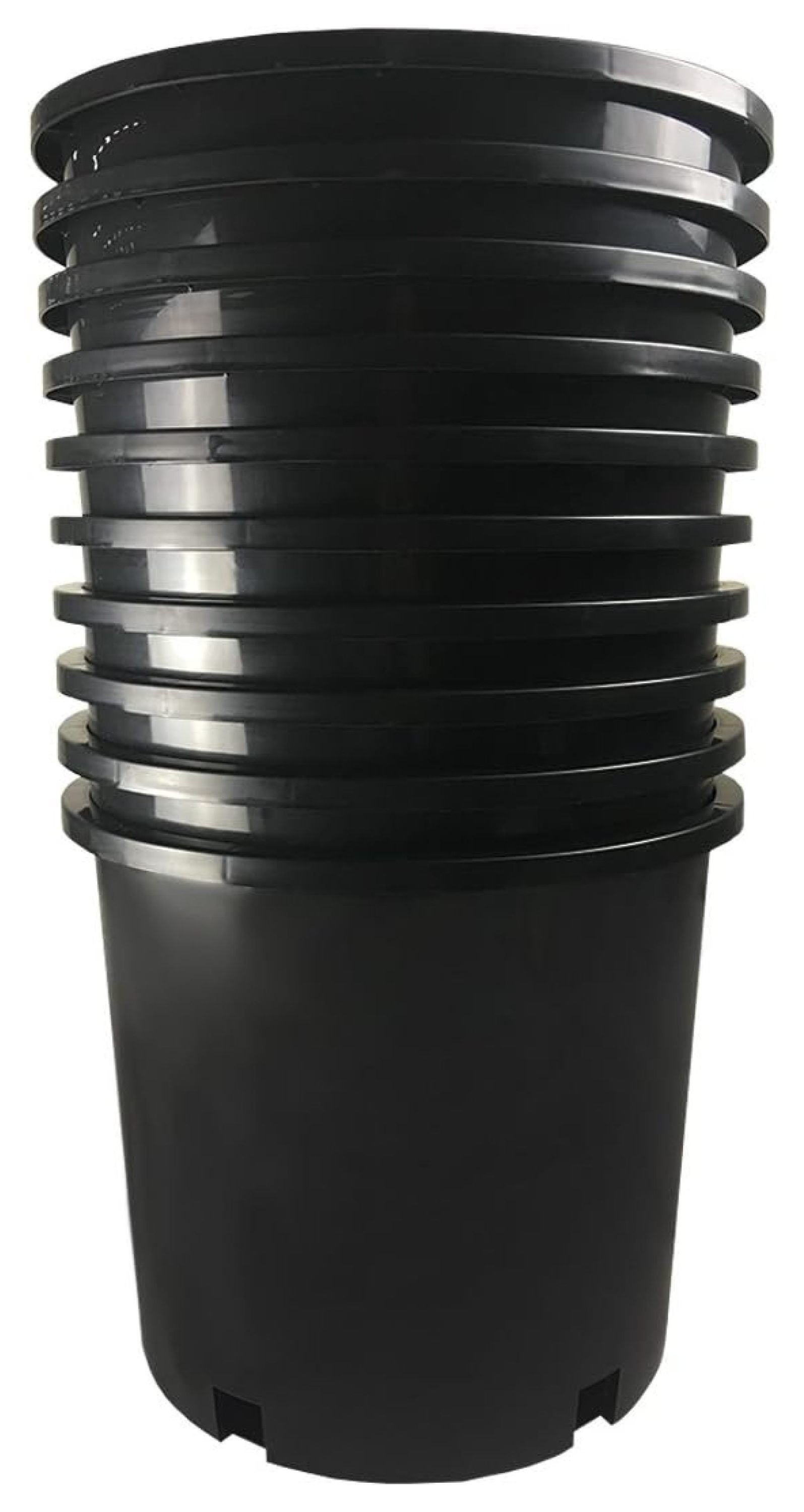 10-Pack 5 Gallon Premium Black Plastic Nursery Plant Container Garden ...