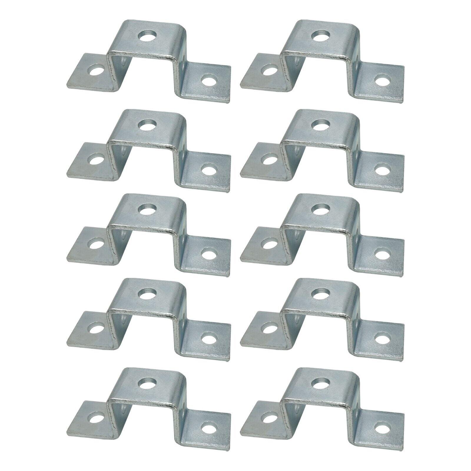 10 Pack - 5 Hole, U Shaped Connector Bracket for All 1-5/8" Strut ...