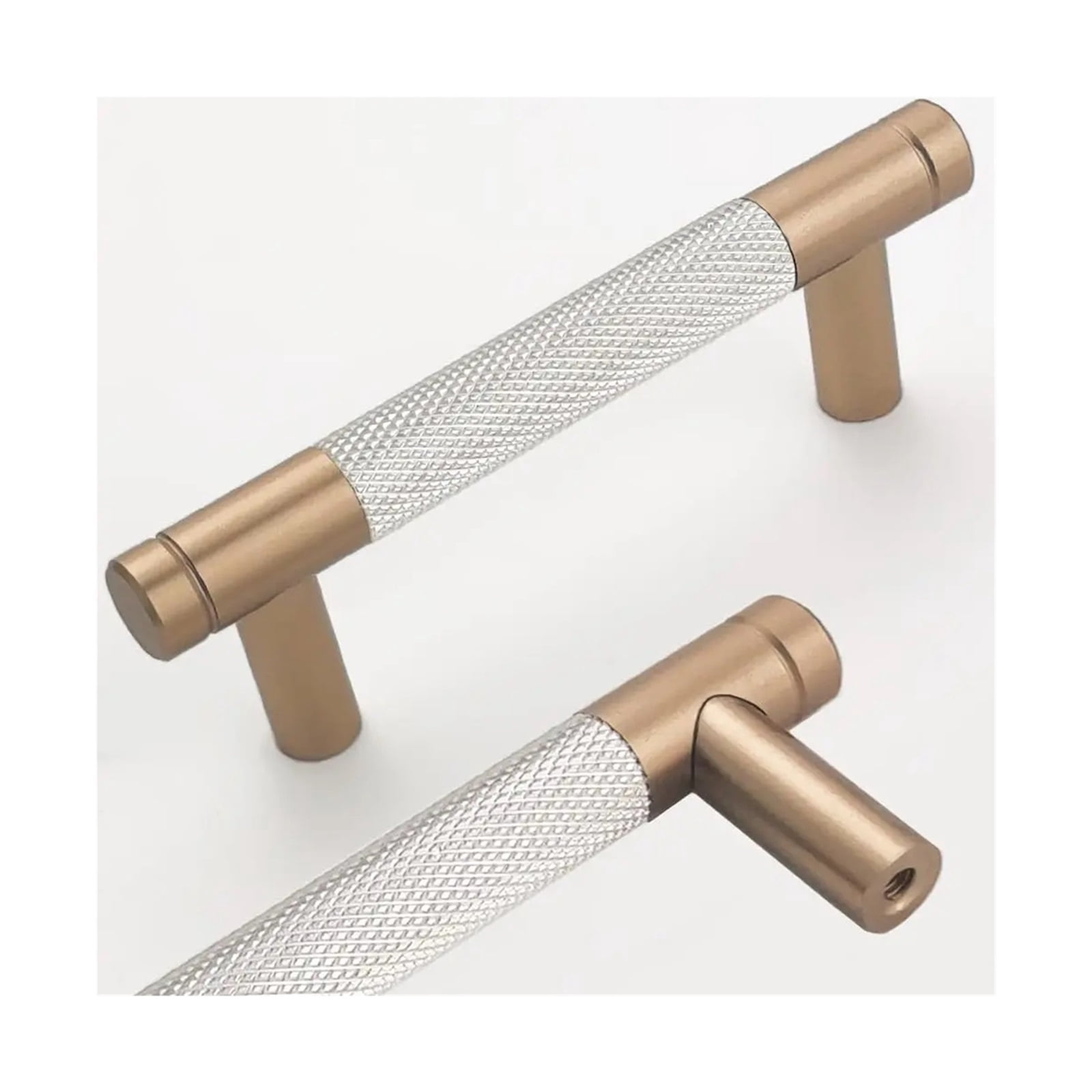 10 Pack 5 Inch 128 mm Bar Cabinet Pulls Gold and Black Knurled Handles ...
