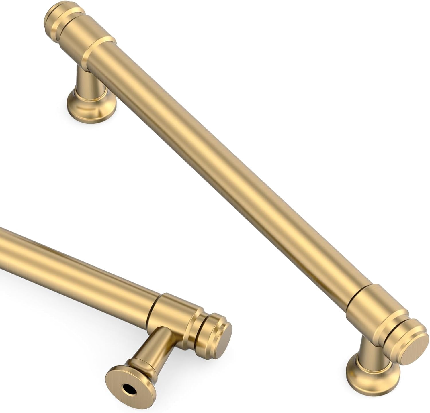 10 Pack 5 Inch(128mm) Brushed Gold Kitchen Cabinet Handles, Cabinet ...