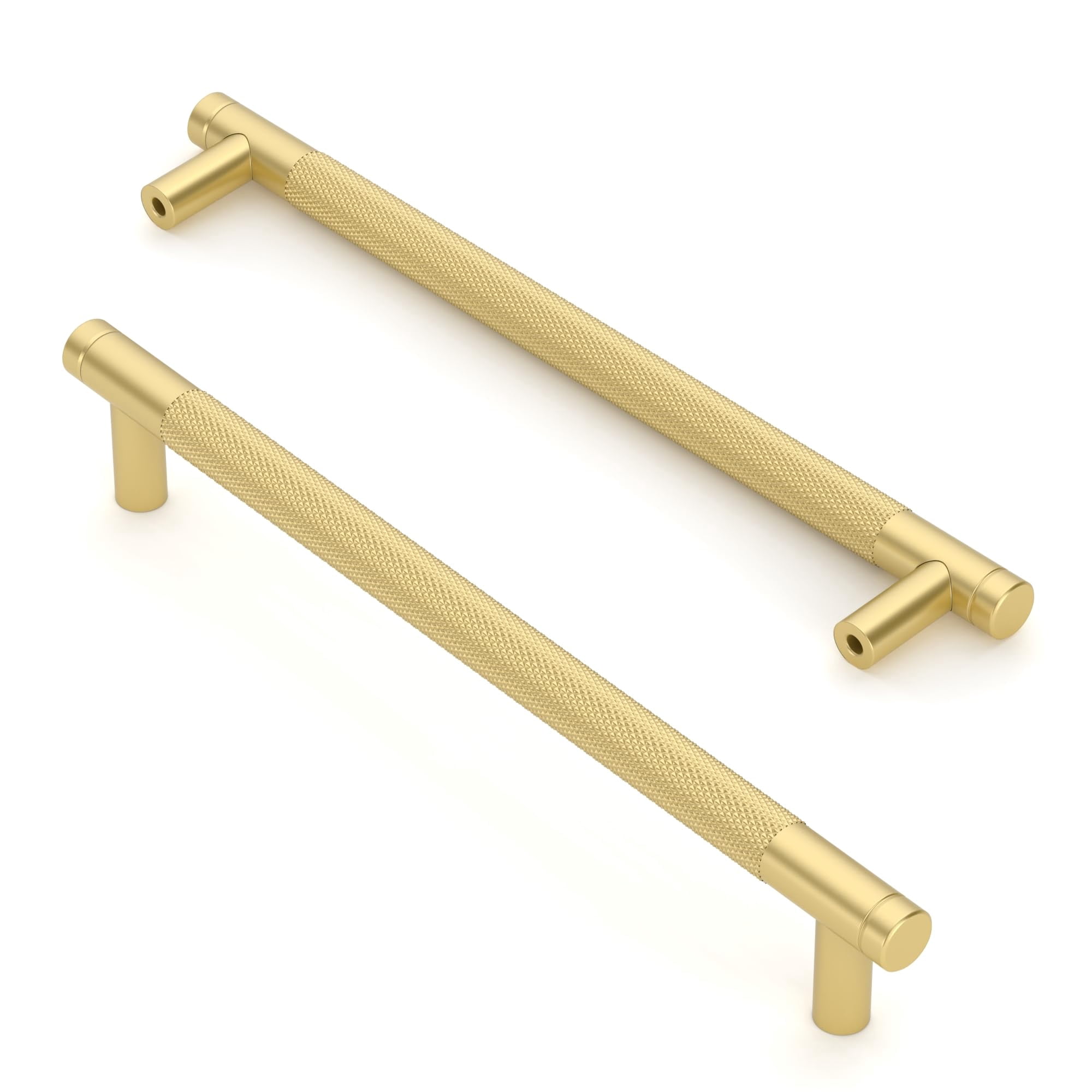 10 Pack 5 Inch(128mm) Champagne Bronze Cabinet Pulls Knurled Cabinet ...