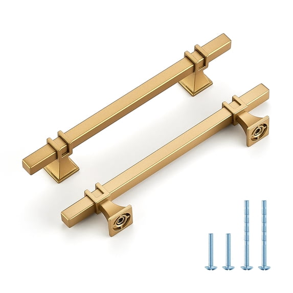 10 Pack 5 Inch Cabinet Handles Square Zinc-alloy Pulls For Kitchen ...