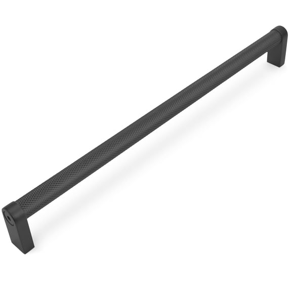 10 Pack 5 Inch Matte Black Kitchen Cabinet Handles Knurled Cabinet ...