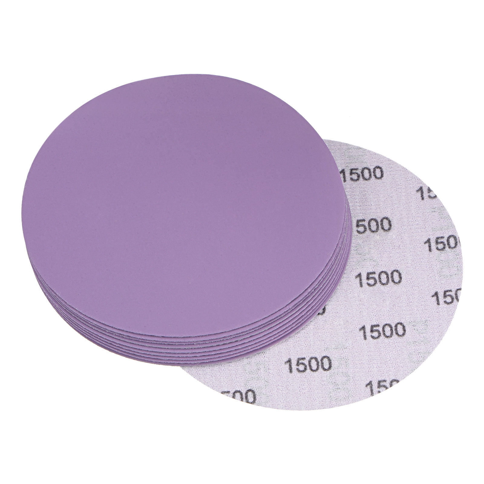 10 Pack 5-Inch Purple Sanding Discs 1500 Grits Hook & Loop Professional ...