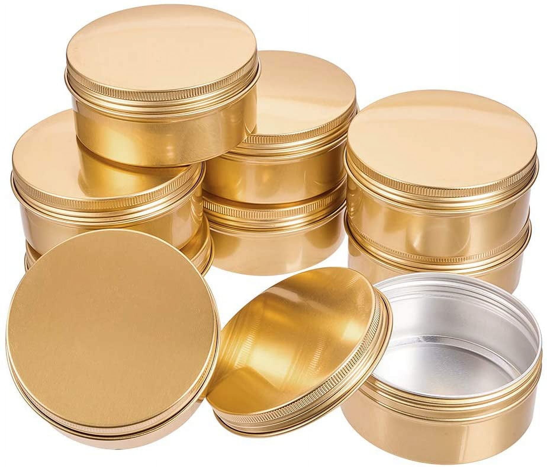 10 Pack 5 OZ Tin Cans Screw Top Round Aluminum Cans Screw Lid ...