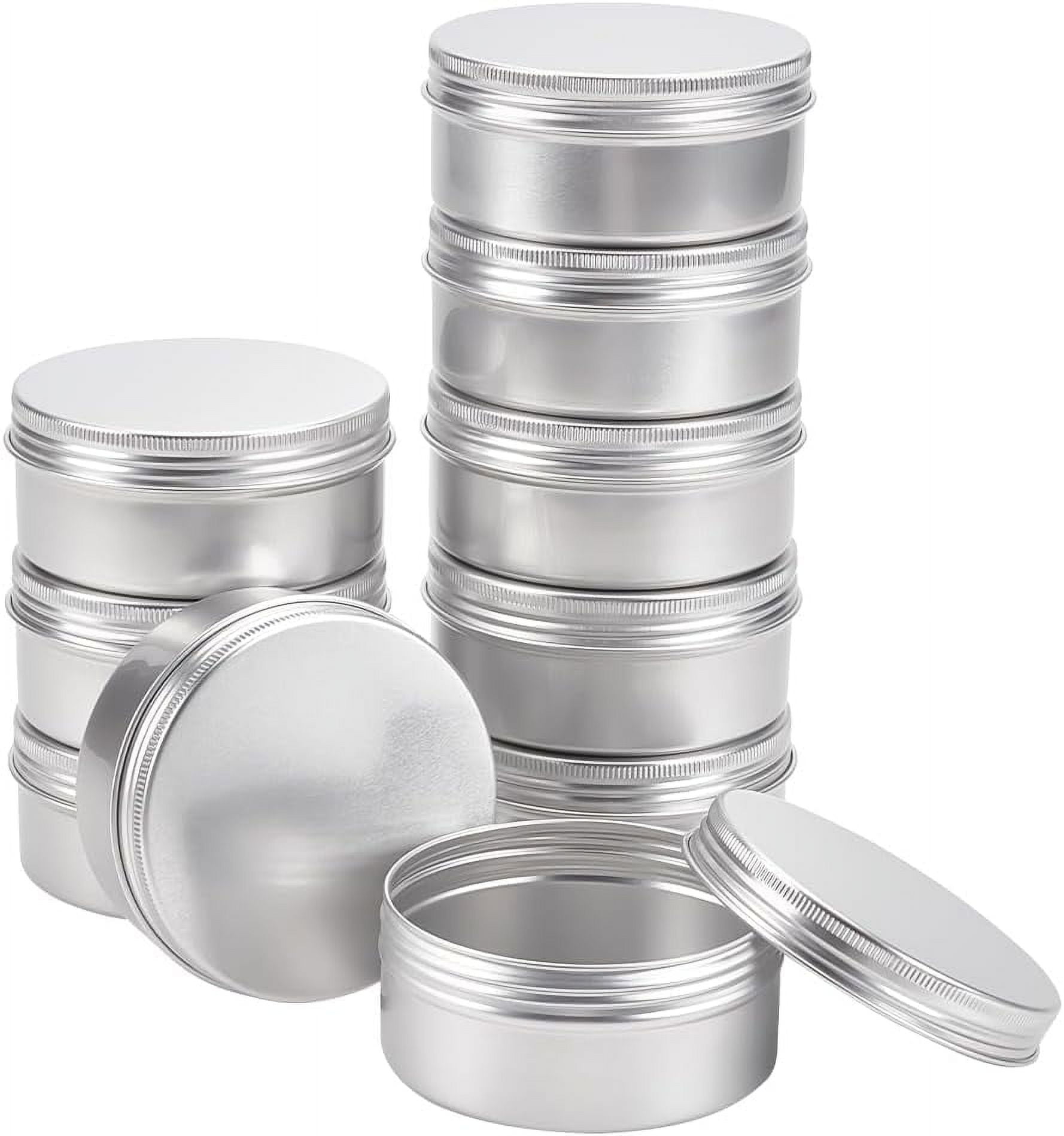 10 Pack 5 OZ Tin Cans Screw Top Round Aluminum Cans Screw Lid ...