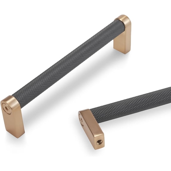 10 Pack 5 inch(128mm) Black and Champagne Bronze Kitchen Cabinet ...