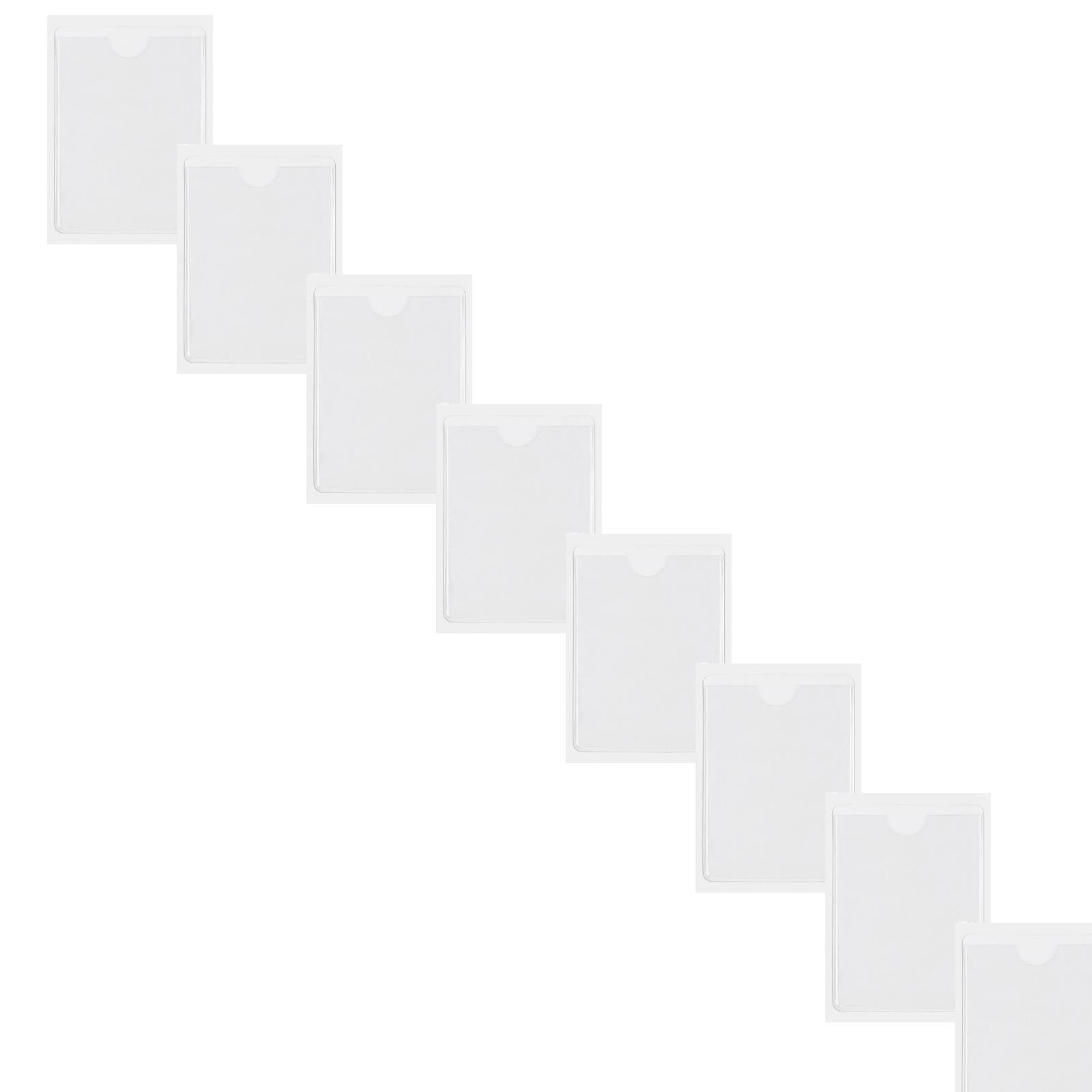 10-Pack 5"x6.5" Self-Adhesive Label Holders, Clear PVC Top Open Card ...