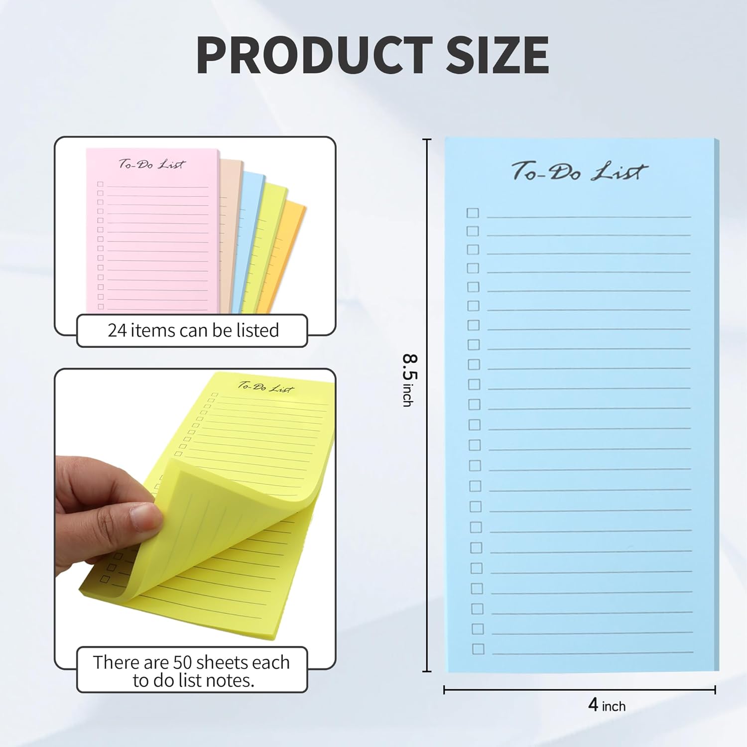10 Pack 500 Sheets To Do List Notes, Simple Daily Checklist Notepads ...
