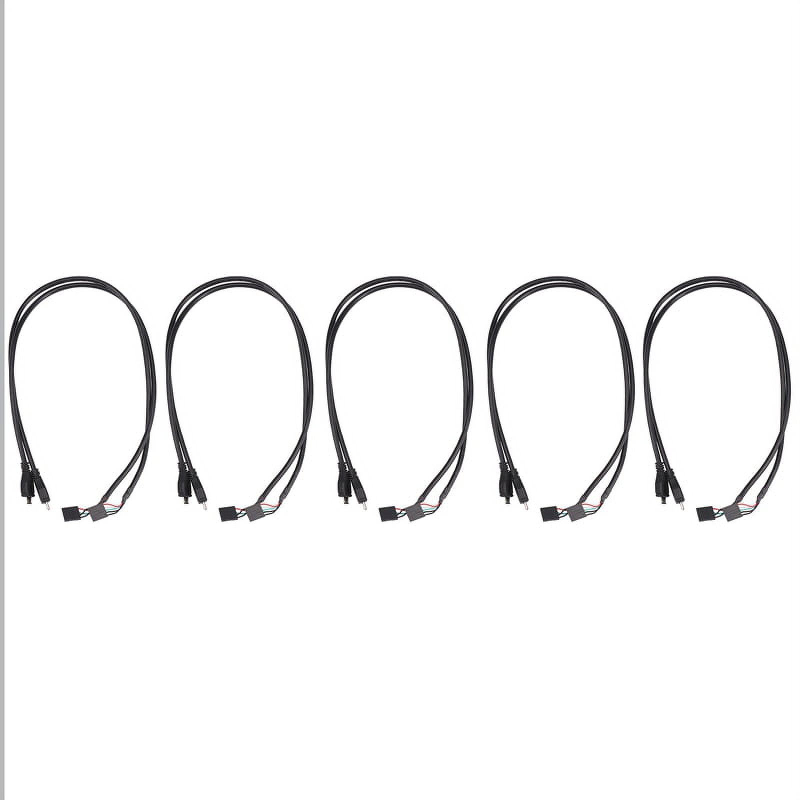 (10-Pack) 50CM 5 Pin Motherboard Female Header to -USB Male Adapter ...