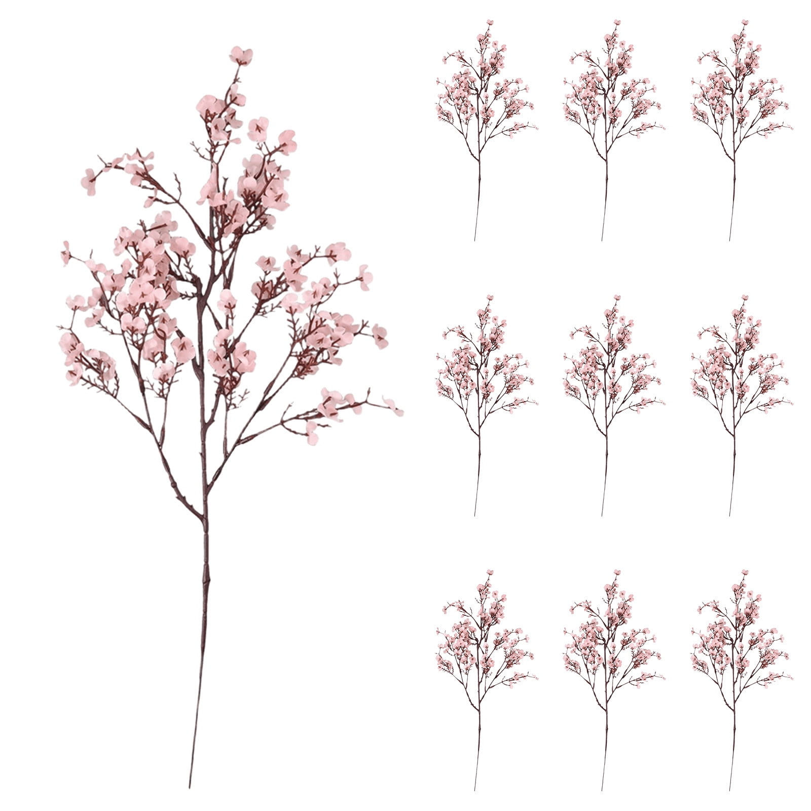10-Pack 50cm Realistic Flesh-Colored Peach Blossom Simulation Branches ...