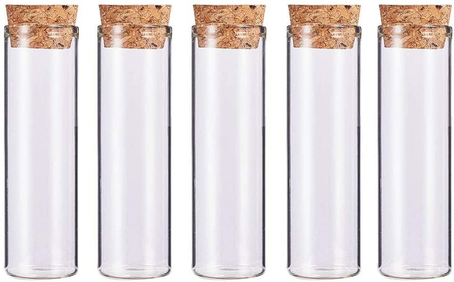 10 Pack 55ml Glass Tubes Bottles Transparent Decoration Bottles with ...