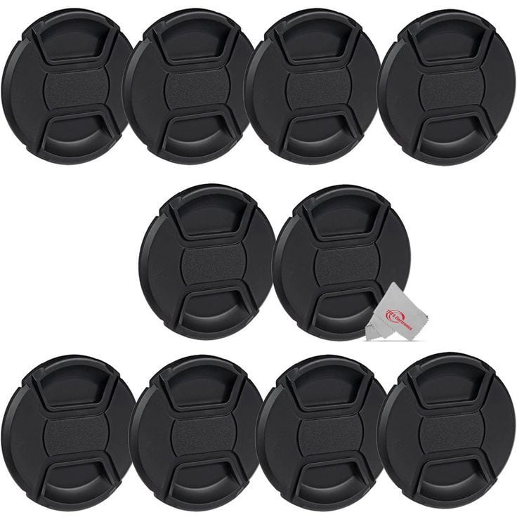 (10 Pack) 58mm Center Pinch Snap On Lens Cap Front Dust Cover for Canon Nikon Sony Fujifilm SLR ...