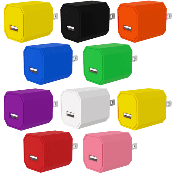 10-Pack 5W USB Plug Wall Charger Plug 1-Port 5V Power Adapter Fast ...