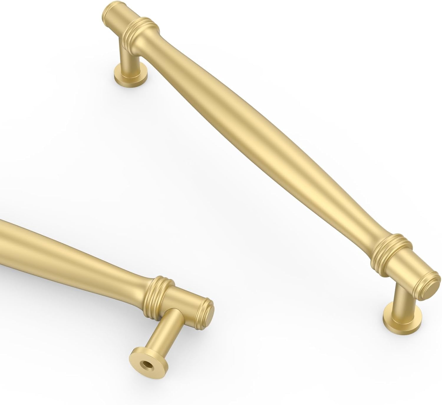 10 Pack 6.3 Inch(160mm) Brushed Gold Cabinet pulls Kitchen Cabinet ...