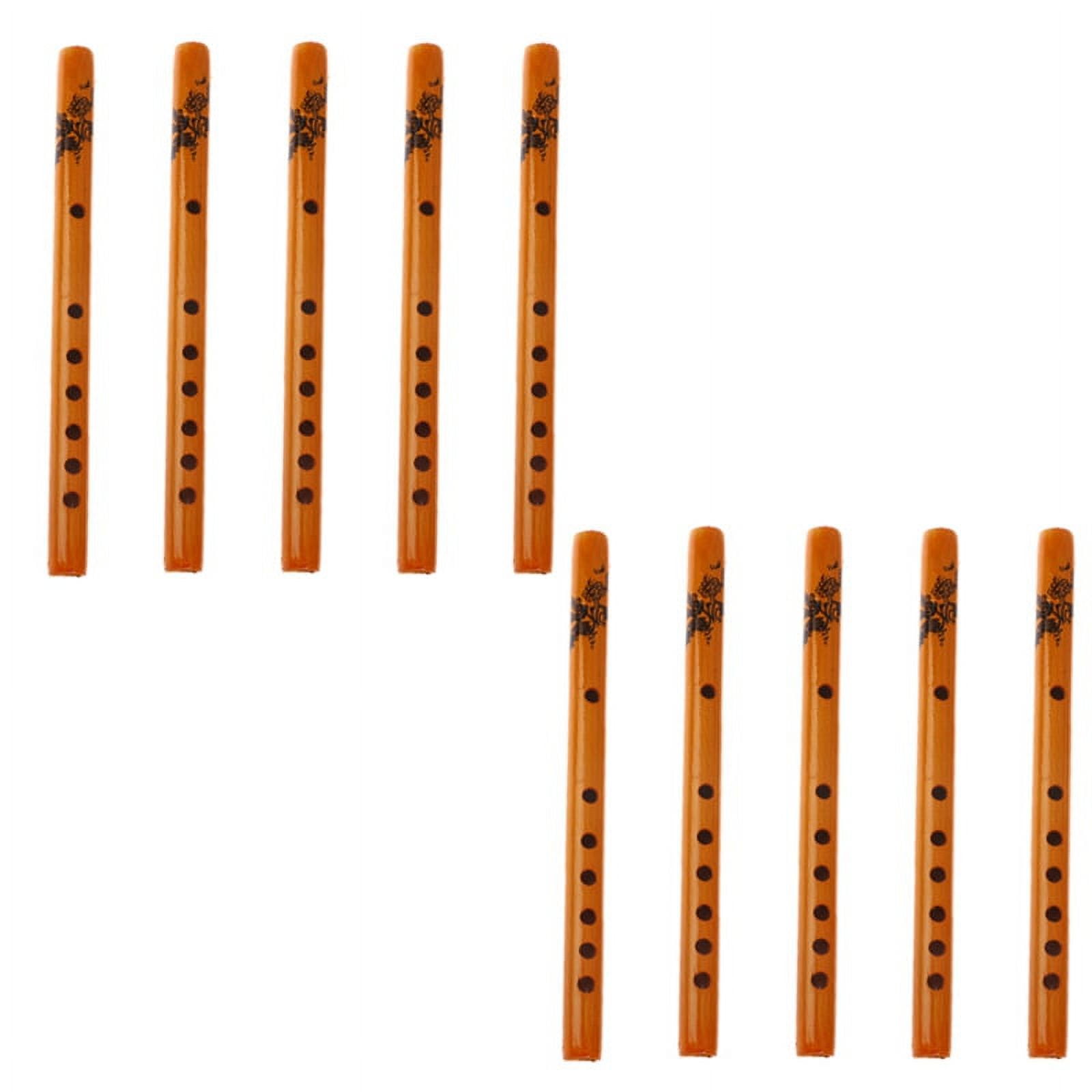 10-Pack 6-Hole Bamboo Flute Recorder Clarinet Musical Instrument ...