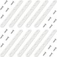 10 Pack 6 Inch Flat Bracket Straight Brace, White Stainless Steel ...