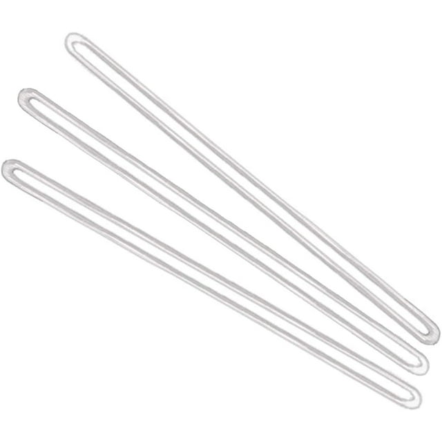 10 Pack - 6 Inch Premium Clear Plastic Luggage Tag Holders/Worm Loops ...