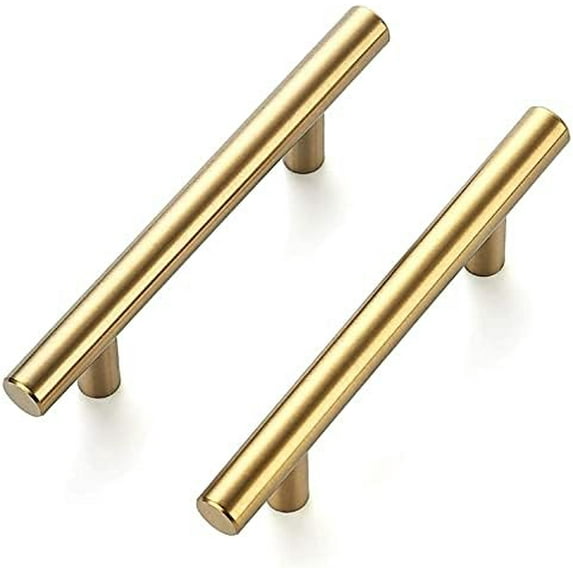 10 Pack 6 inch Cabinet Pulls Brushed Brass Stainless Steel Kitchen ...