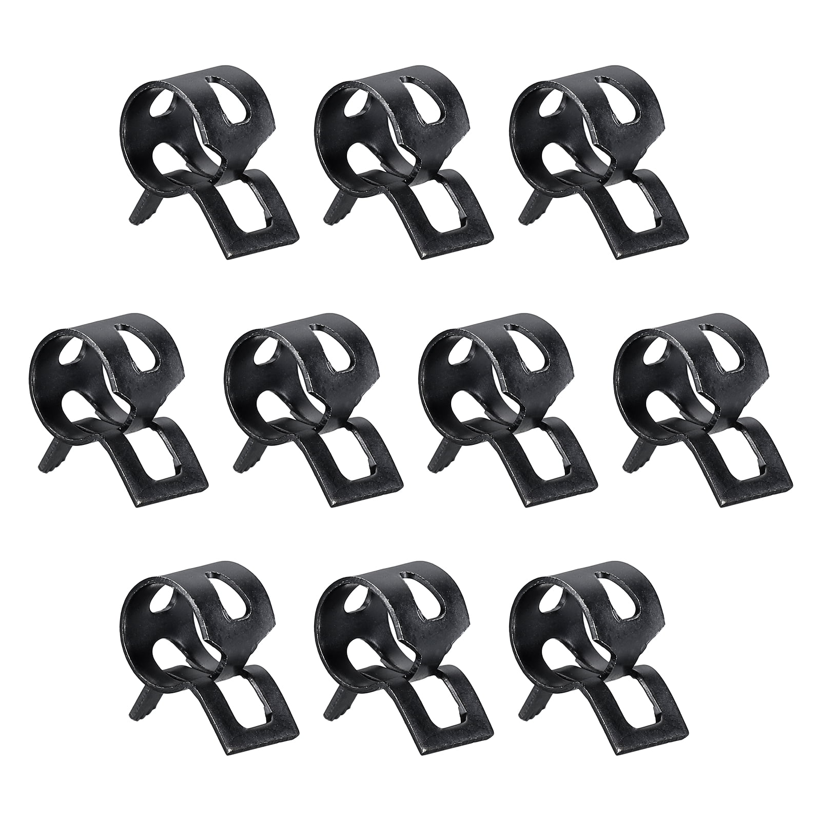 10 Pack 6mm (1/4") ID Spring Band Type Clamps, Carbon Steel Fuel Hose ...