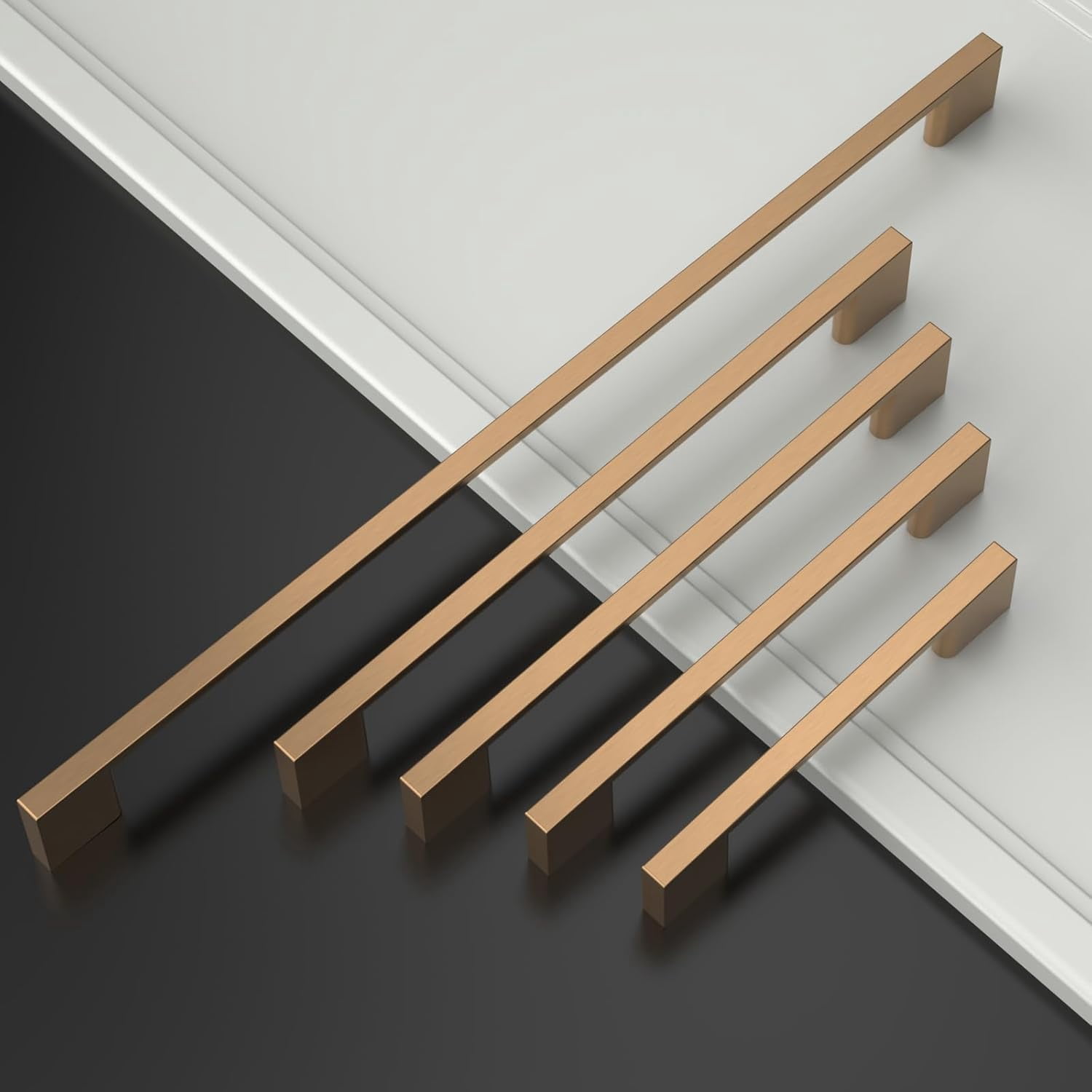 10 Pack 7.5 Inch (192mm) Hole Centers Champagne Bronze Cabinet Pulls ...