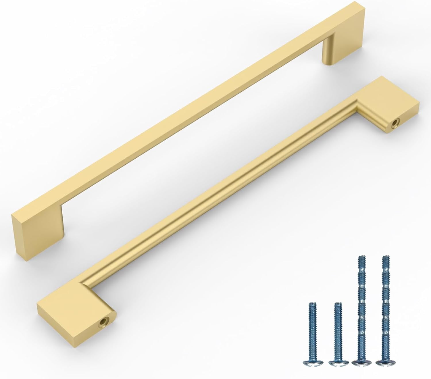 10 Pack 7.5 Inch(192mm) Kitchen Cabinet Handles Brushed Gold Cabinet ...