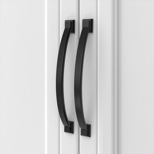 10 Pack 7.5 Inch(192mm) Matte Black Cabinet pulls Kitchen Cabinet ...