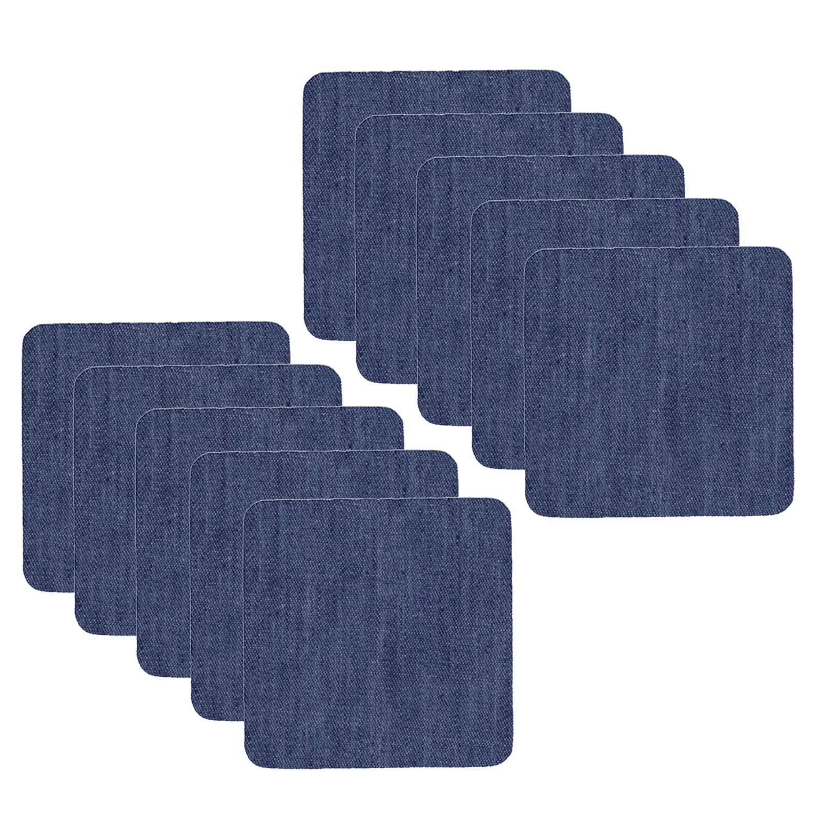 10-Pack 7.5x7.5cm Iron-On Denim Patches, 4 Shades of Blue, Strong Heat ...