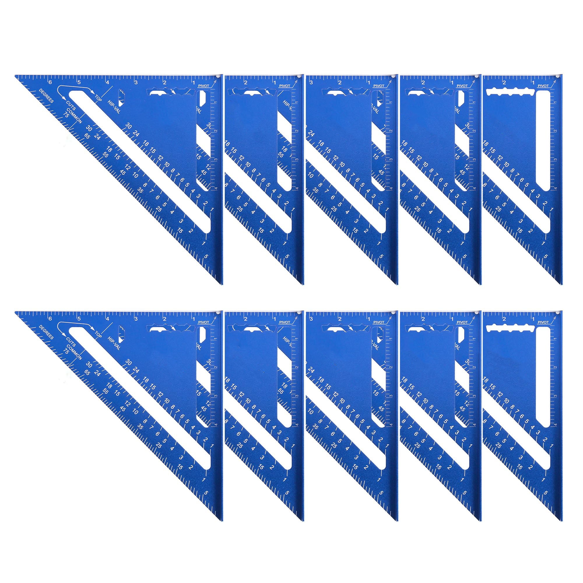 10 Pack 7 Inch Aluminum Alloy Light Weight Carpenter Square, Triangle ...