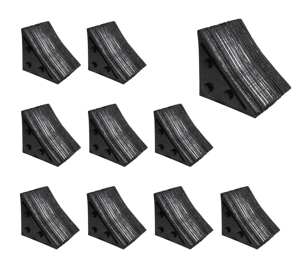 10 Pack 7"x7-1/2"x7-1/2" Small Laminated Rubber Wheel Chock for Semi ...