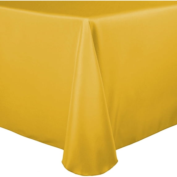 10 Pack 70 x 104 Inch Oval Polyester Linen Tablecloths, Goldenrod ...
