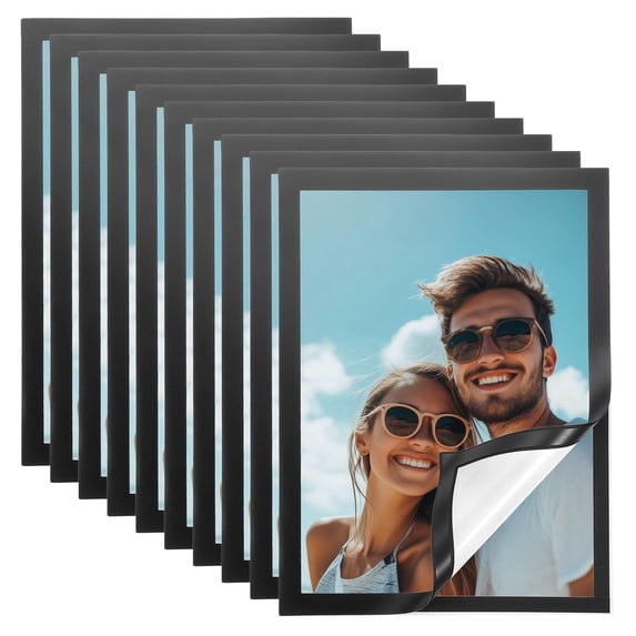 MIKISS Magnetic Sign Holder, Wall Mount, Self-Adhesive Display Frames ...
