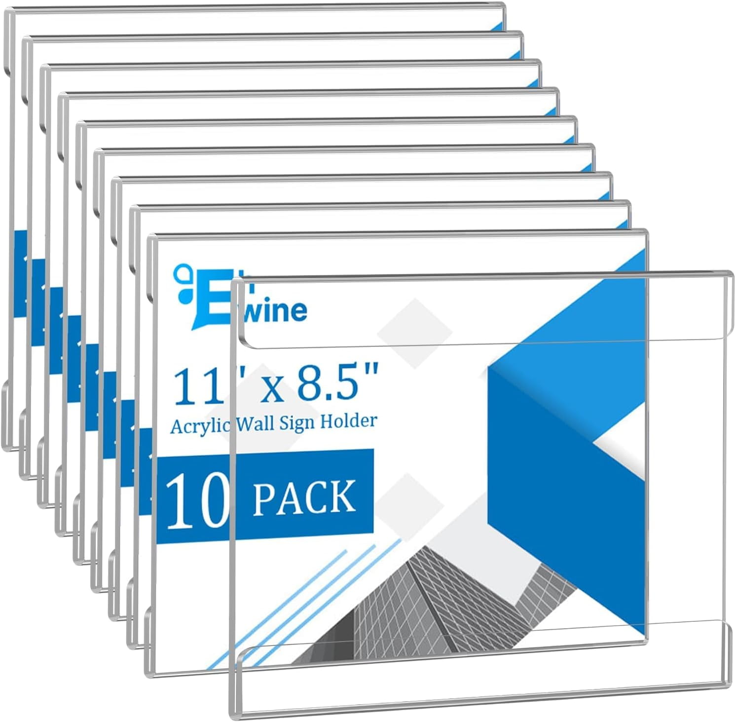 Menu Holders 8-Pack Acrylic Sign Holders 8.5x11 - Wall Mount Display ...