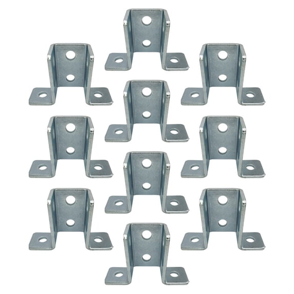 10 Pack - 8 Hole, Wing Shaped 90 Degree Connector Bracket for All 1-5/8 ...