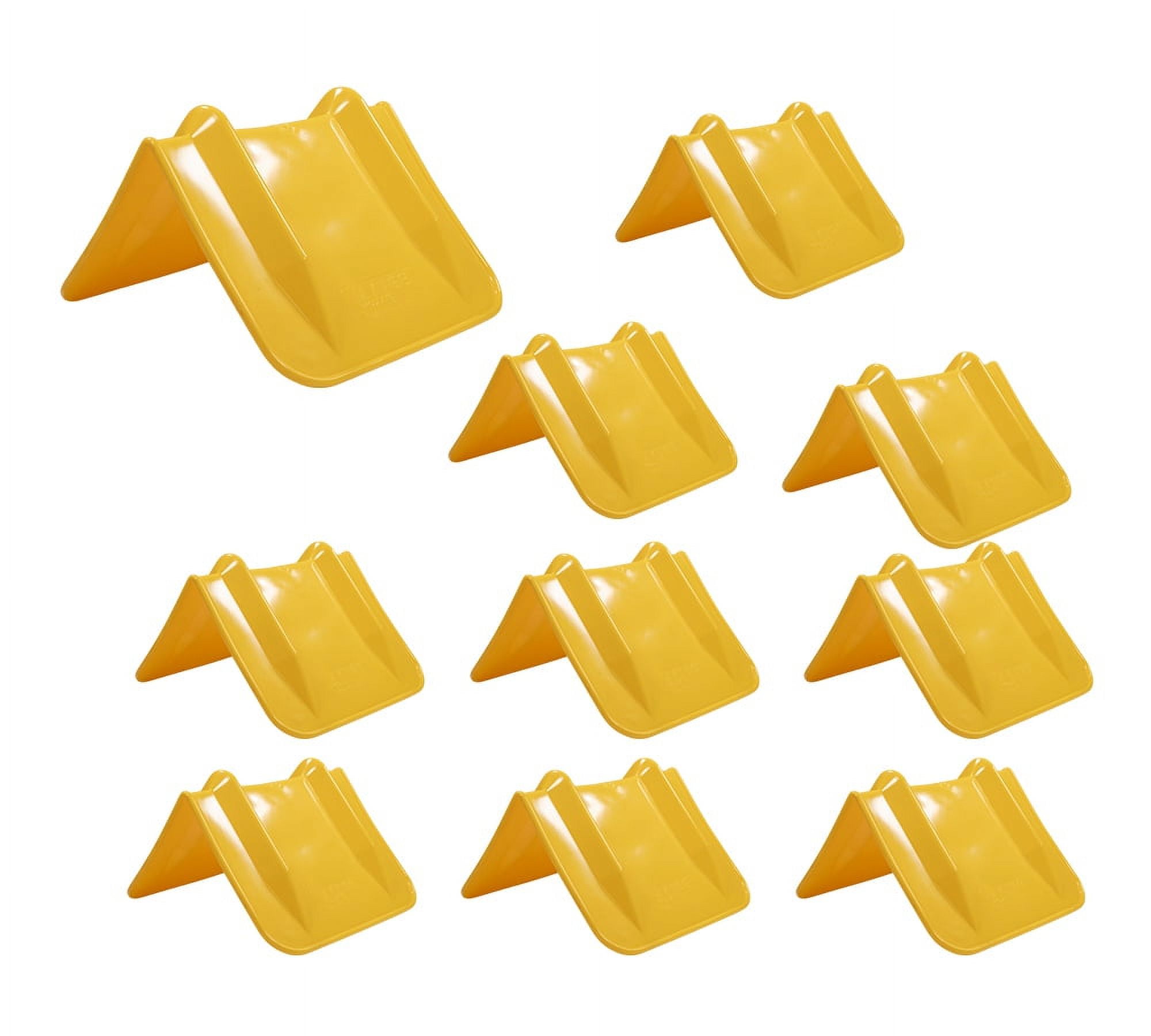 10 Pack 8"x8"x12" Yellow Flatbed Corner Protector - V Shaped Edge Guard ...