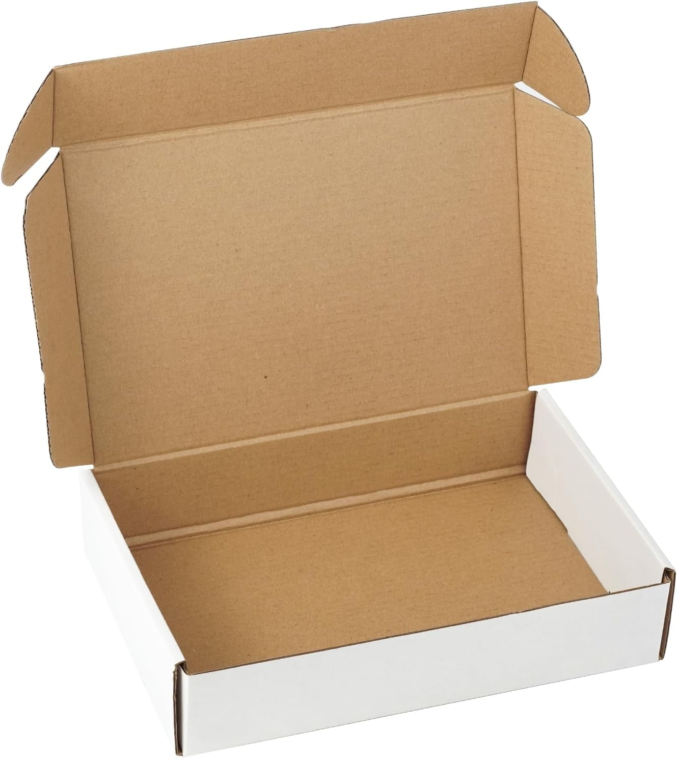 10 Pack 9"x6"x2" inch Small Shipping Boxes White Corrugated Cardboard ...
