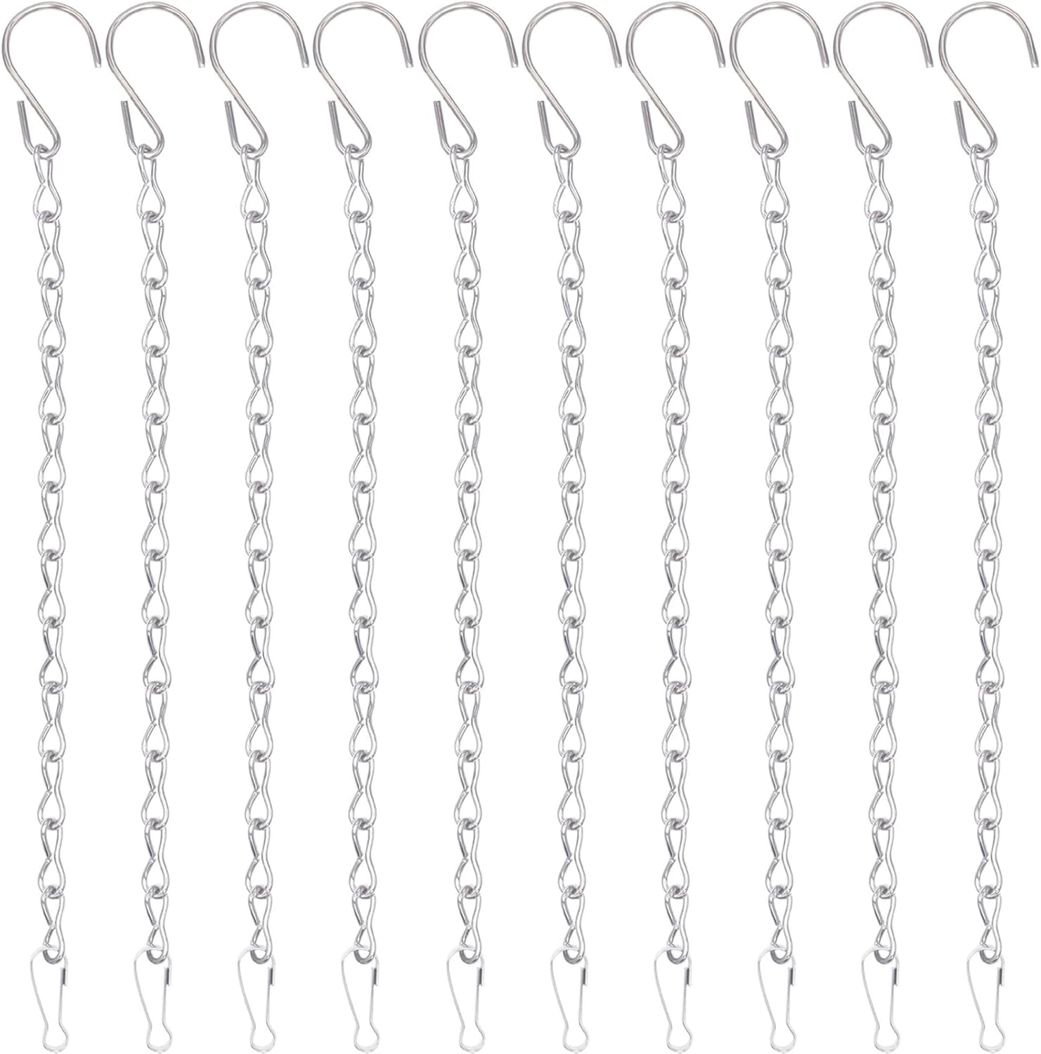 10 Pack 9.5 Inch Silver Hanging Chains for Hanging Bird Feeders, Bird ...