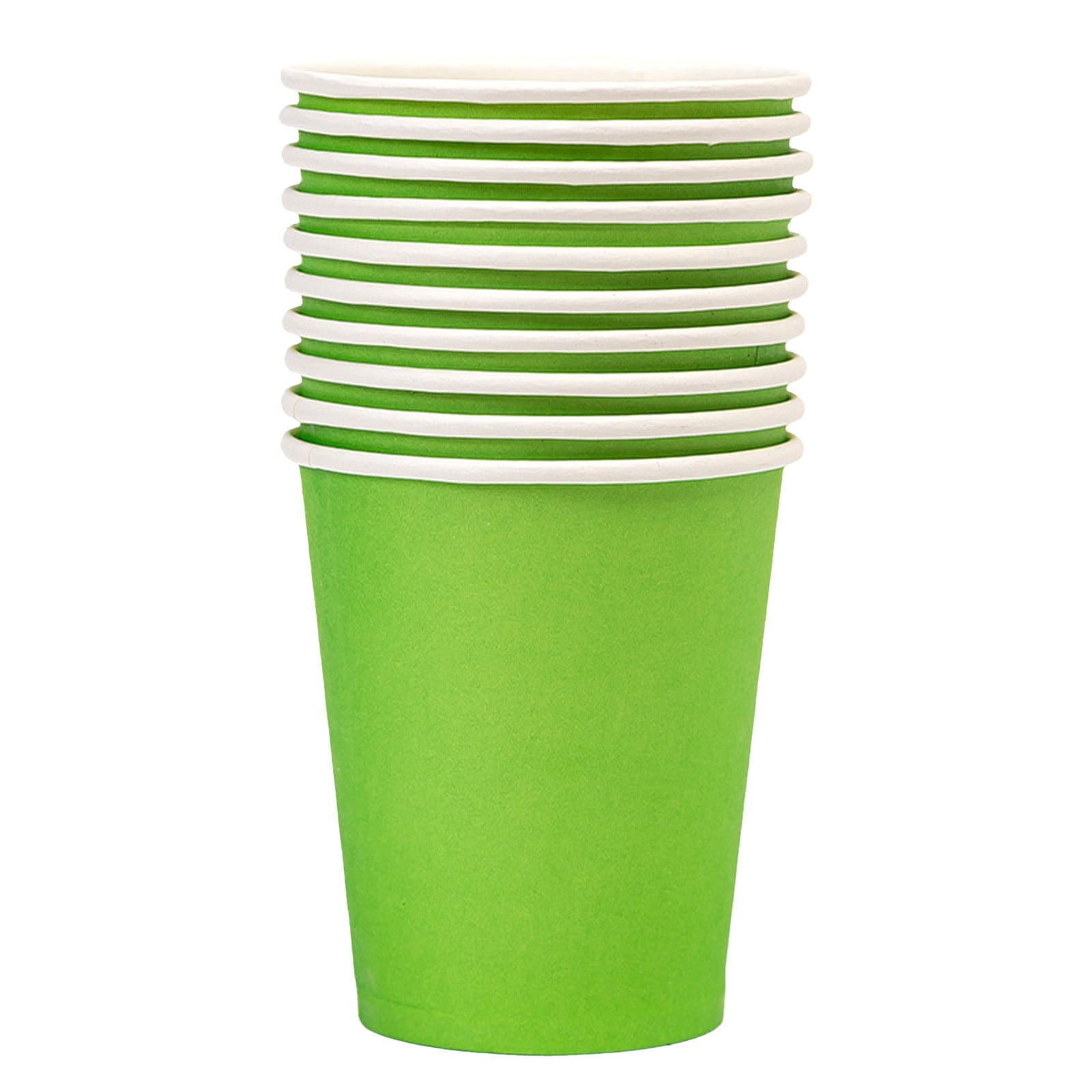 10 Pack 9 Ounce Paper Cups, Multicolor Paper Disposable Cups, Small ...