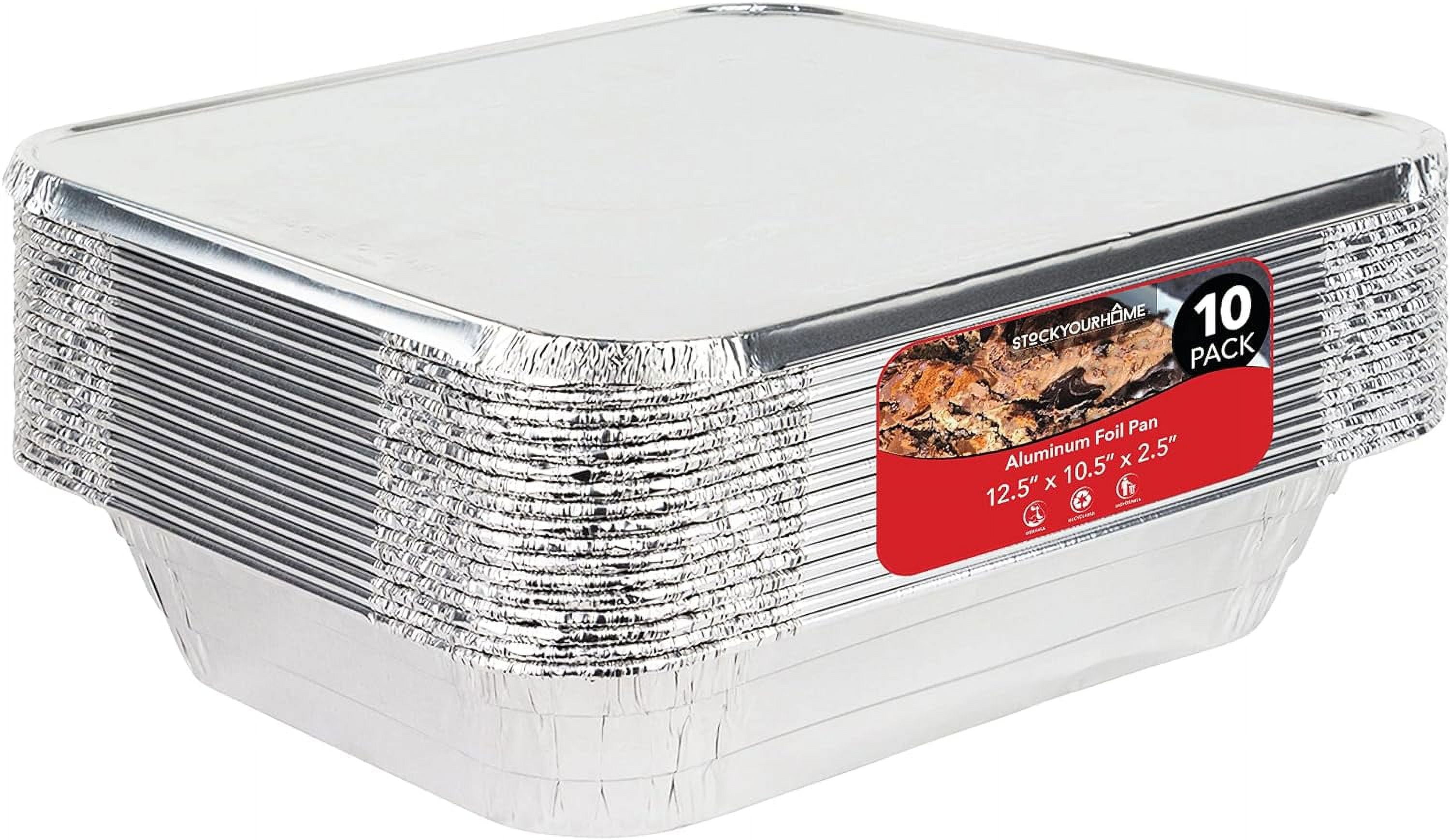 10 Pack 9x13 Pans with Lids - Aluminum Pans With Lids - Disposable Tray ...