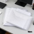 10-Pack A4 Clear File Folders, Plastic Document Pouches with Snap ...