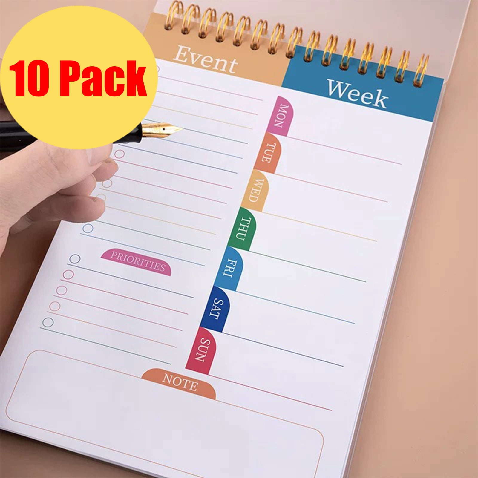 10 Pack A5 Coil Planner school Student 8.4x6x0.1 in Daily Planning To ...