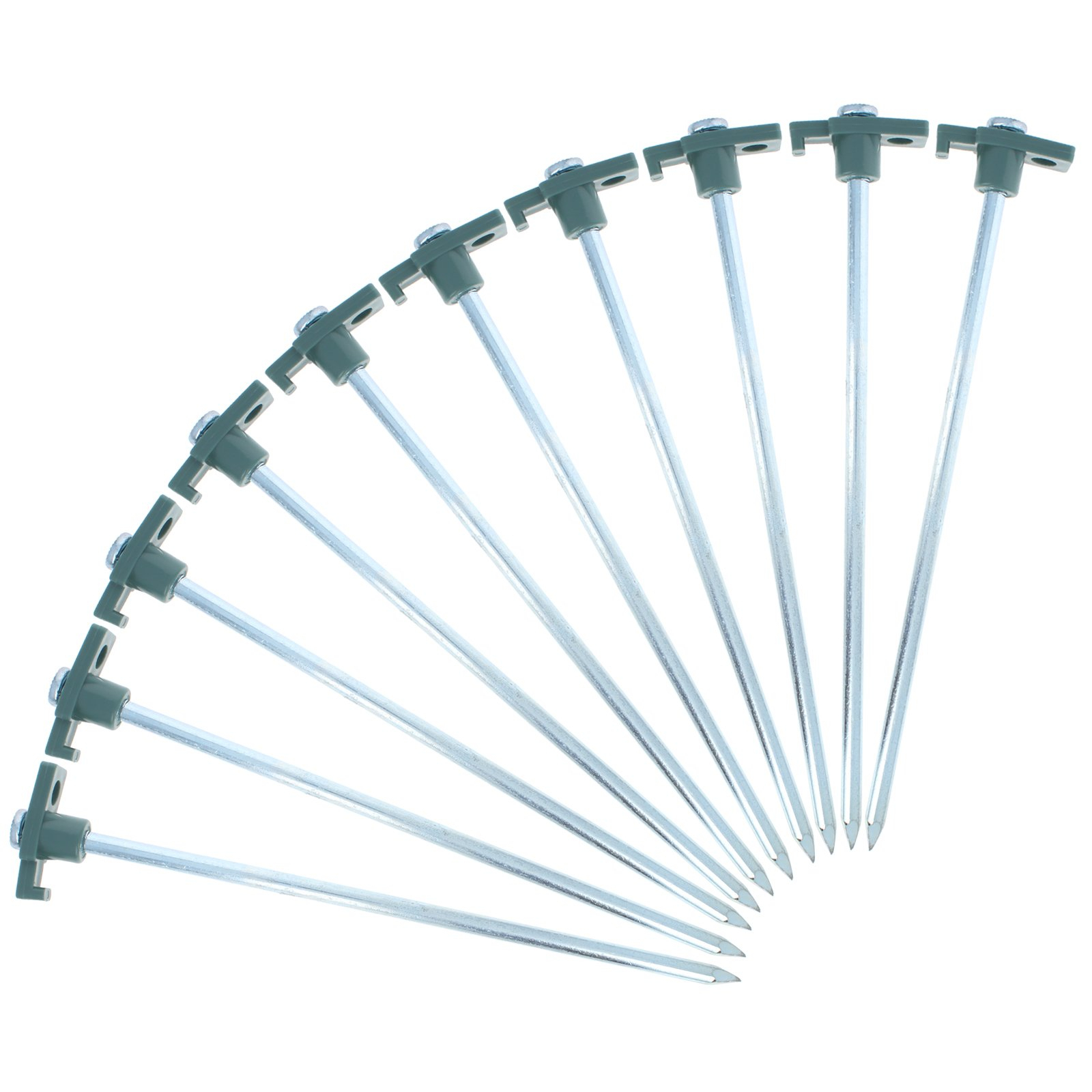 (10 Pack) ASR Outdoor Universal Galvanized Twisted Metal PVC Camping ...