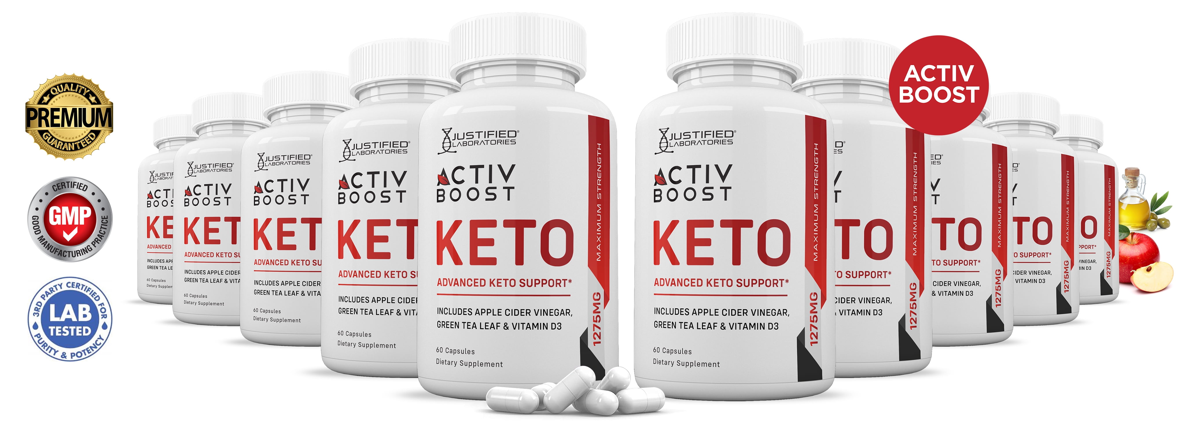 (10 Pack) Activ Keto Boost ACV Pills 1275mg Alternative to Gummies ...