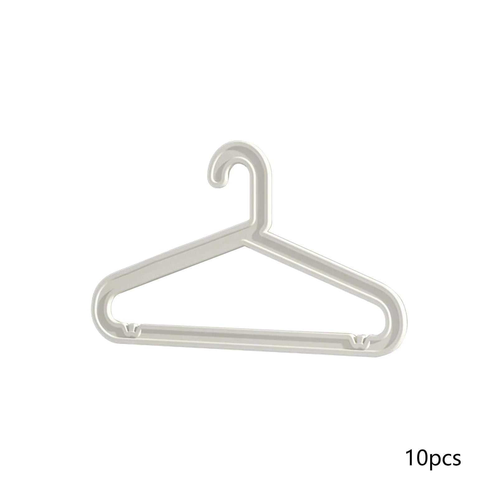 10 Pack Adult Plastic Clothes Hangers | Durable Non-Slip Hangers for ...