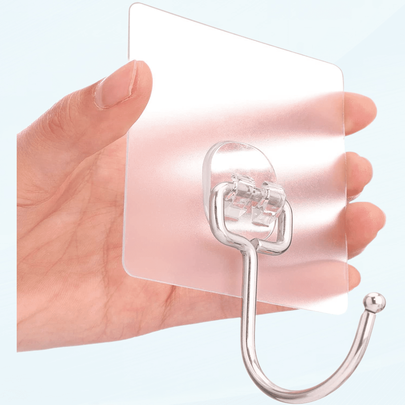 10-Pack All-Purpose Large Adhesive Hooks for Hanging, Heavy Duty Hold ...