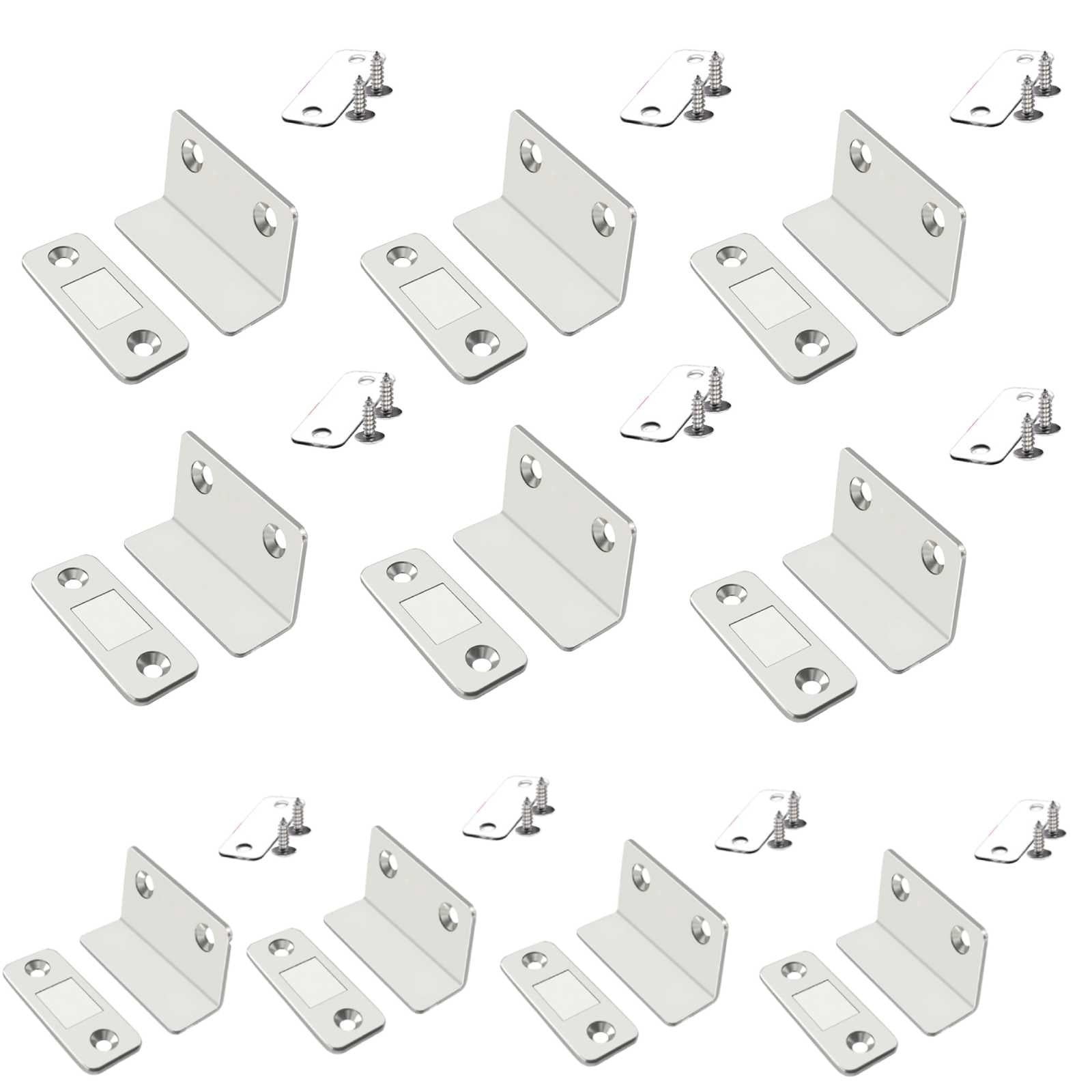 10 Pack Alloy Magnetic Door Catches Latch- Invisible Strong Adhesion ...