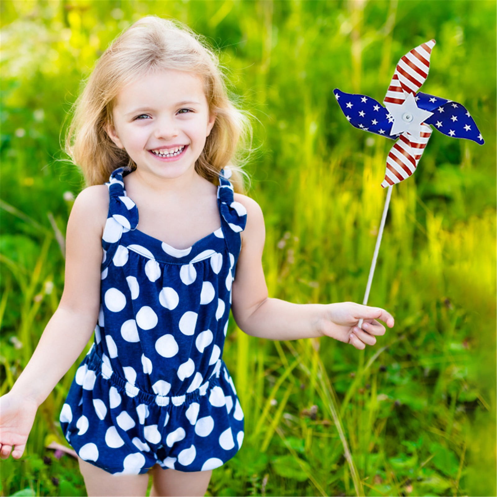 10 Pack American Flag Patriotic Windmill Wind For Yard Garden Fourth Of ...